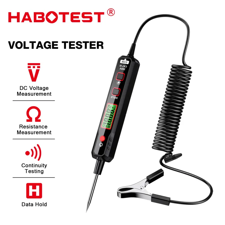 HABOTEST HT86A Electrical Line Tester Auto Car Voltage Detector Pen DC ...