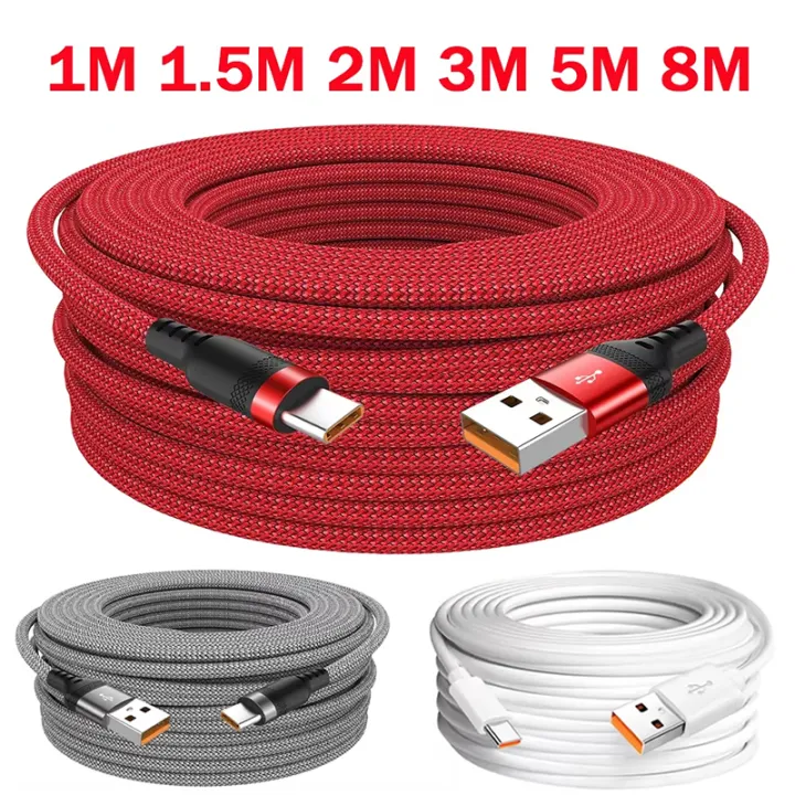 USB Type C Extended Cable Fast Charging For Samsung Xiaomi Huawei ...