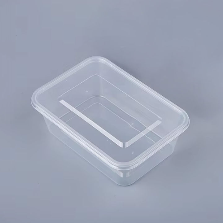 10Pcs 750ML White Plastic Food Containers with Lids PP5 Microwave Safe ...