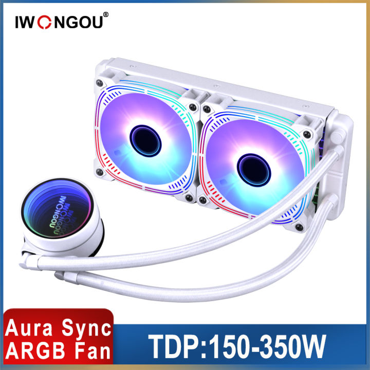 240mm Processor Cooler Liquid Am4 Radiator PC Water Cooling 120mm 4Pin ...