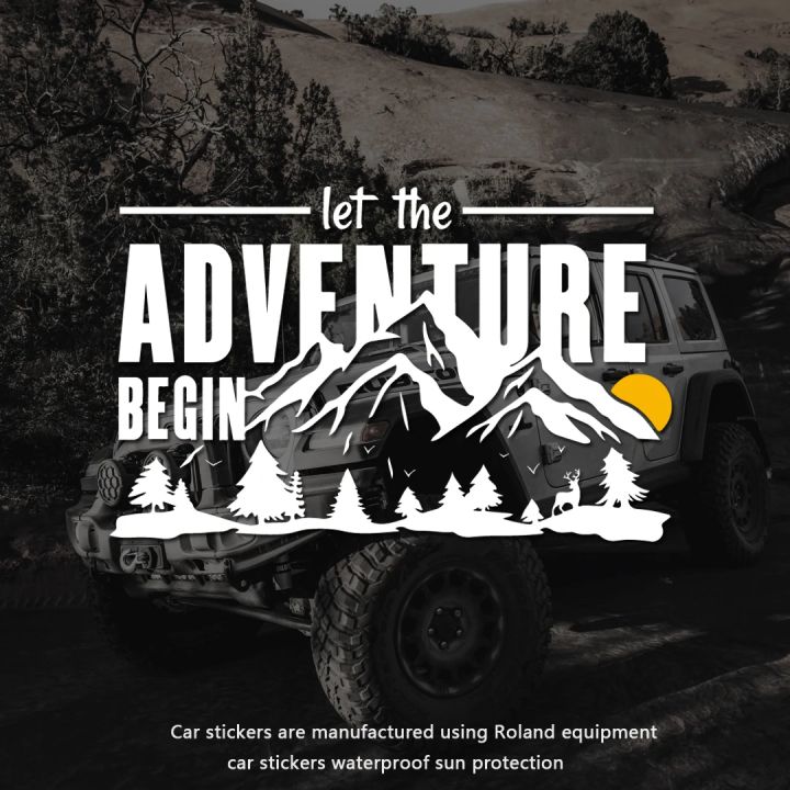 Let the adventure begin off road car sticker glass window body ...