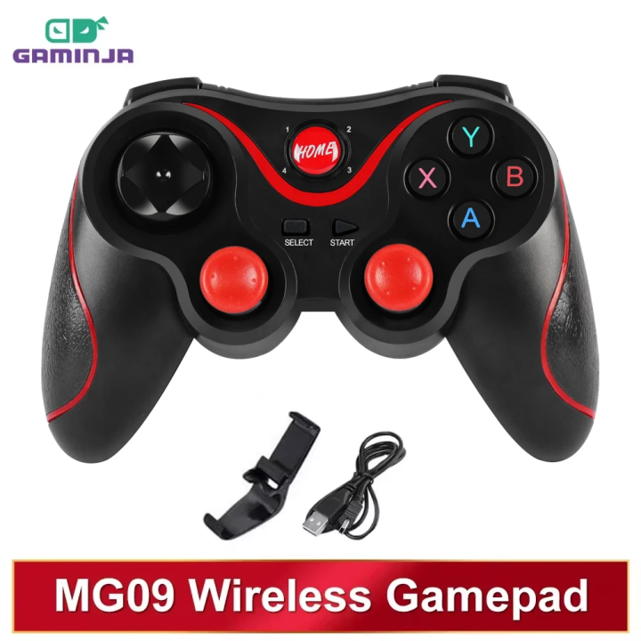 GAMINJA Wireless Bluetooth Gamepad PC Game Controller Gaming Joystick For Android Mobile Phone ...