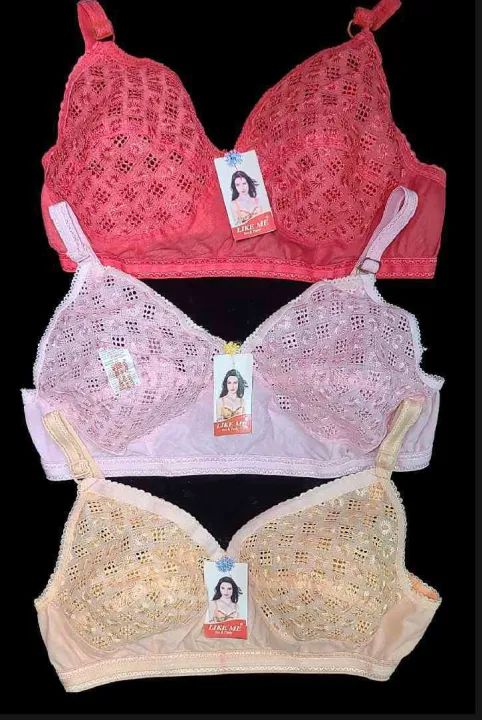 3 Pieces Combo Pack Net Bra for Women | Daraz.com.bd
