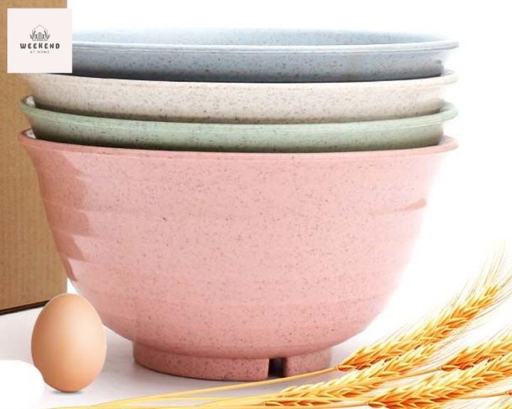 Plastic Bowl portable bowl beige blue pink green convenient portable ...