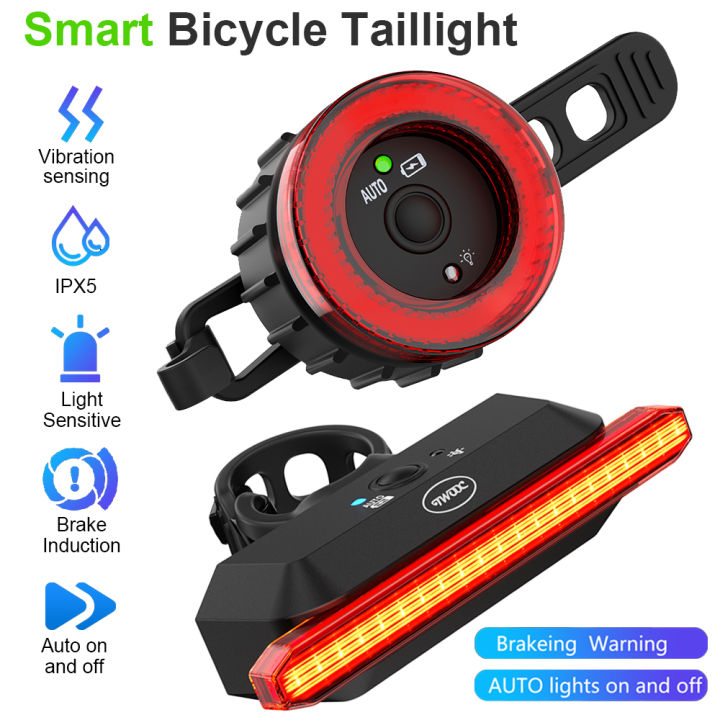 Toptrek Bicycle Rear Light USB Charging High Visibility Multifunction ...