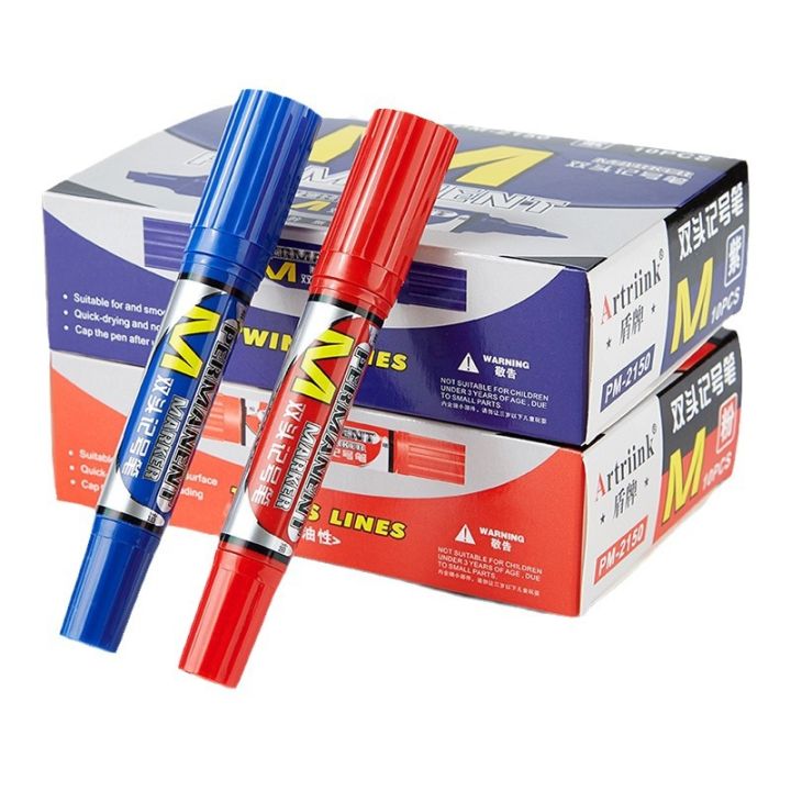 1pcs Big Double-headed Marker Oil Pen Permanent Dual Side for CD Metal ...