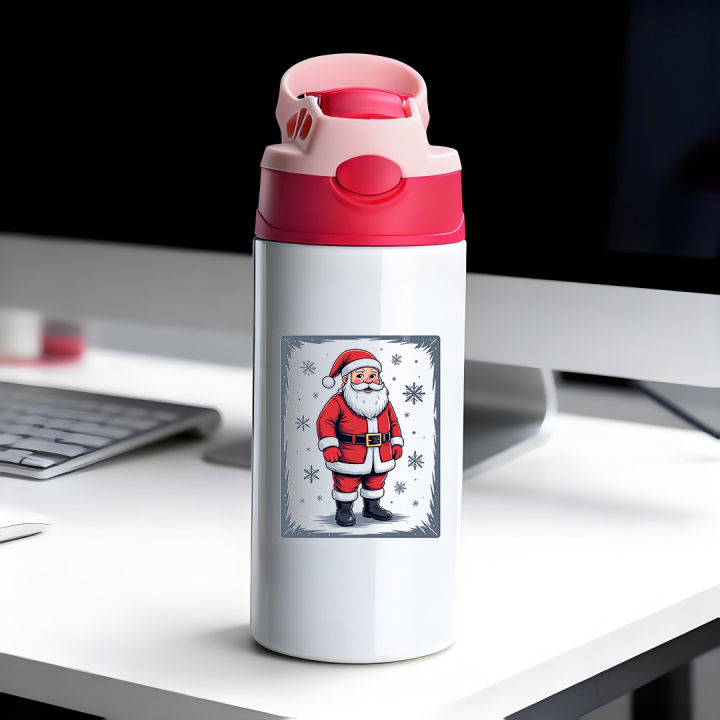 304 Stainless Steel Insulated Cup Kids Cartoon Straw Cup Santa Claus ...