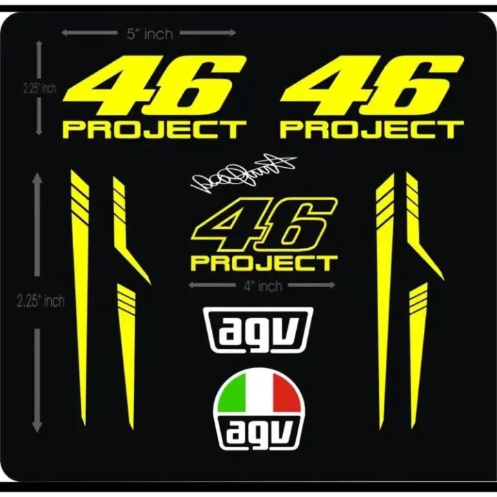 3/3 46 Project Stickers For Helmet Scooter bike Motor bike Car Van Any ...