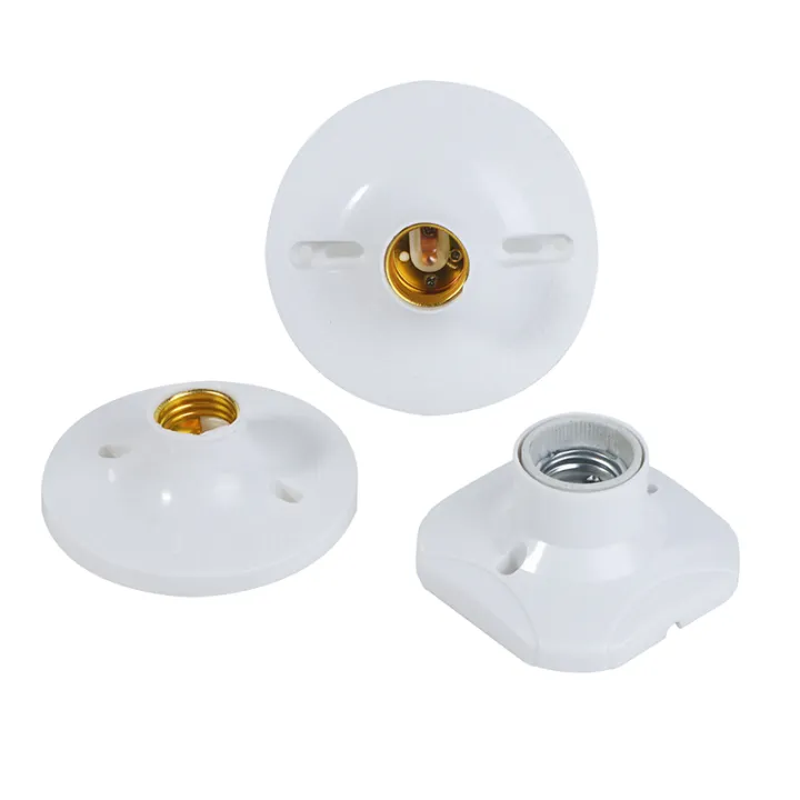 E27 LED Light Bulb Holder Round Socket Base Hanging Lamp Socket Base ...