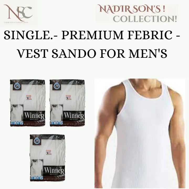 Single Vest Sando - inner vest for men - without sleeves | Daraz.pk