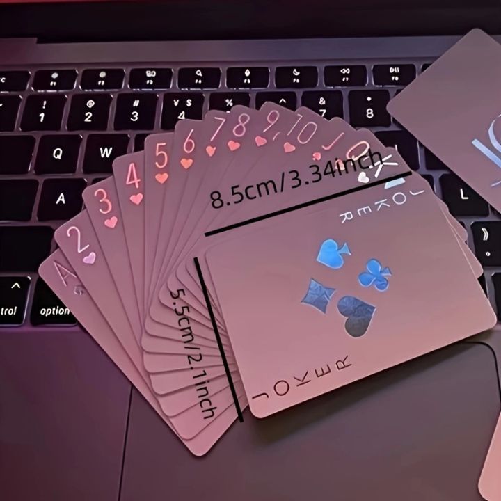 Poker cute limited edition luminous playing cards good-looking white rose party dormitory must ...