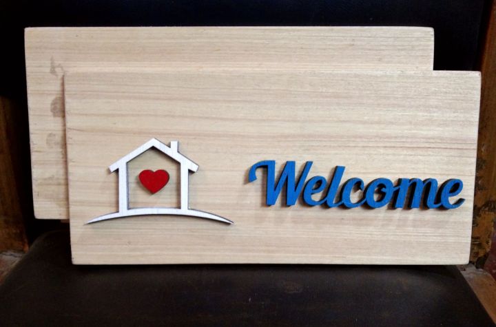 Classic Wooden Welcome Name Plate | Daraz.com.bd