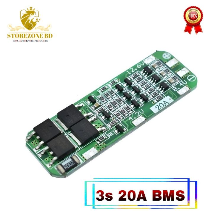 Efficient Power Management: 3S 20A 18650 Lithium Battery Charger BMS ...