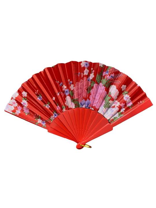 Saru Handicraft / Floral Folding Hand Fan / Chinese Style Fabric ...