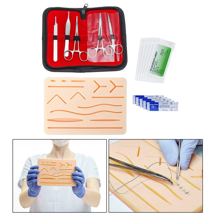 17Pcs/set Skin Suture Kit Medical Students Surgical Suture Practice ...