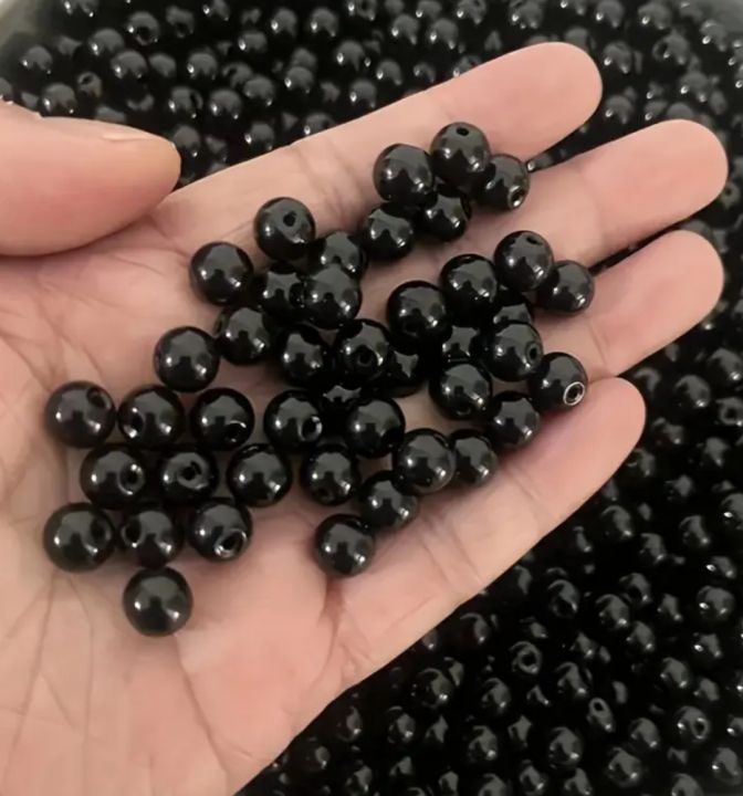 50pcs/100pcs/200pcs/3pcs/500 PcsHigh Quality Pure Black Plastic Round ...