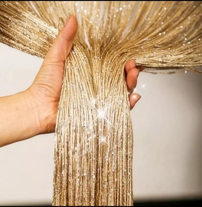Golden Curtain 200x100CM String Drapes Fly Curtains For Door,Window ...