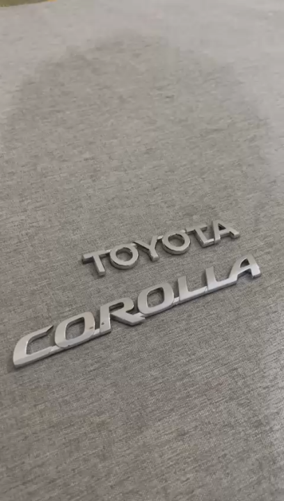 2 Pc Toyota Corolla 2009-14 Trunk Monogram Chrome Emblem Full Tape ...