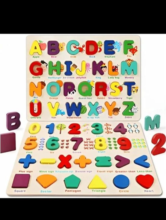 Cubelelo Alphabet & Number Learning Board | 2 in 1 Preschool Early ...