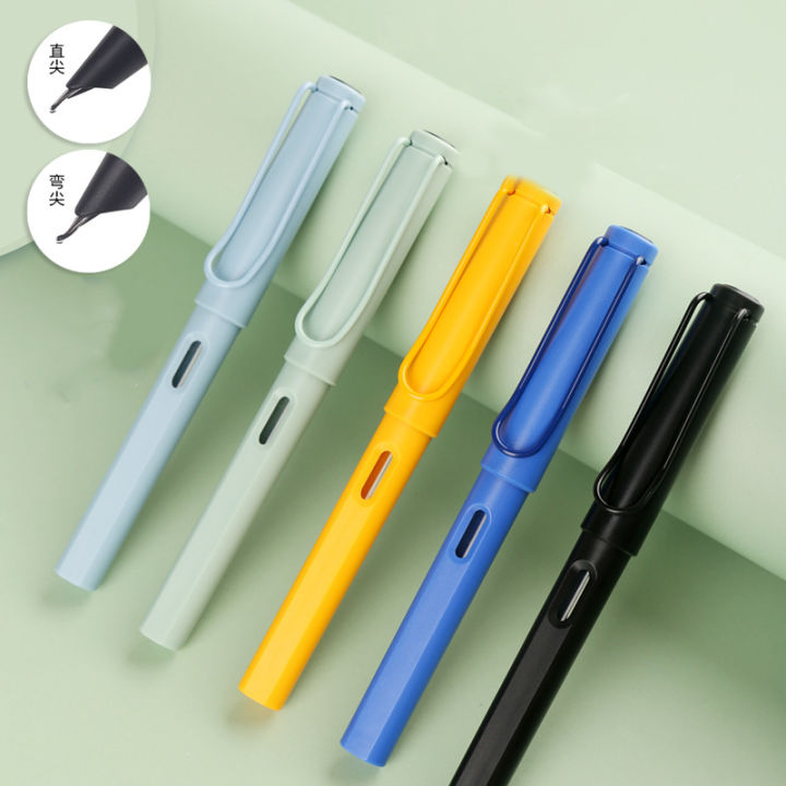 Curved fountain pen with ink, tube and ink tube | Shop.com.mm