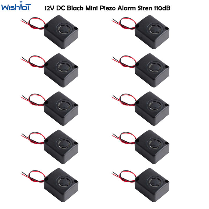12V DC Black Mini Piezo Alarm Siren 110dB Insurance Safe Anti-Theft ...