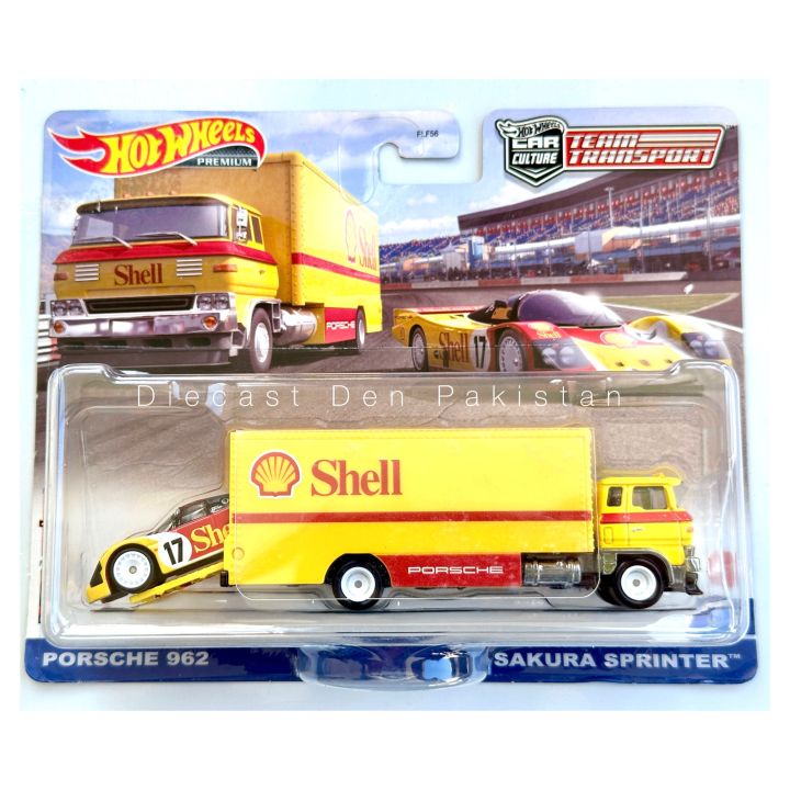 Hot Wheels PORSCHE 962 with Sakura Sprinter Team Transport | Daraz.pk