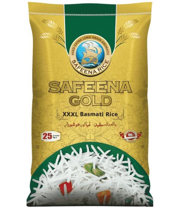 Kainat Rice Double Steam Safeena Gold XXXL Basmati Rice 25kg | Daraz.pk