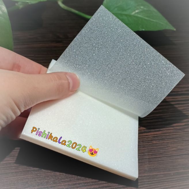Clear Transparent Glitter Sticky Waterproof Notes Pad (50 Sheets ...