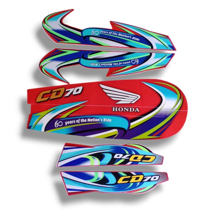 2piece Tanki stickers for CD 70 Motorcycle/2piece tapa stickers for CD ...