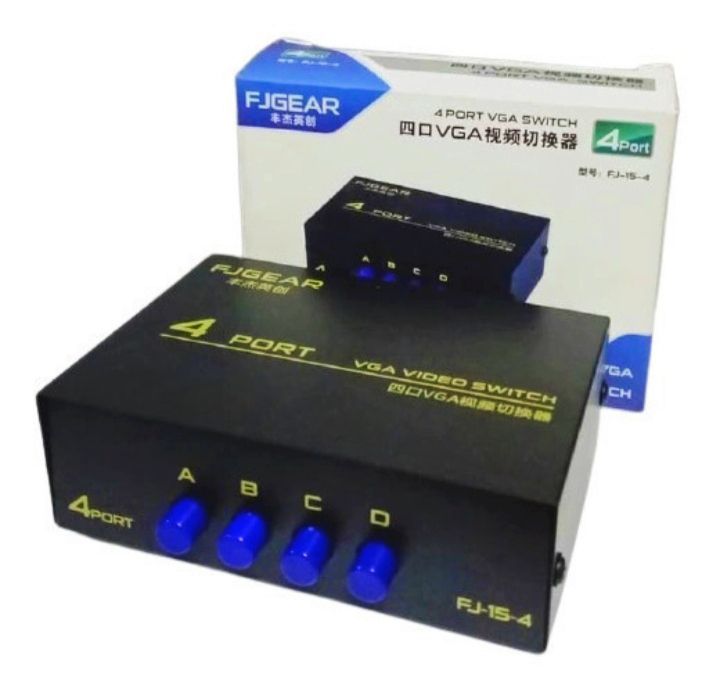 FJGEAR FJ-15-4 4-PORTS VGA SWITCH | Daraz.pk