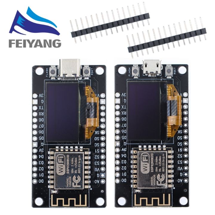 NodeMCU ESP8266 Development Board with 0.96 Inch OLED Display, CH340 ...