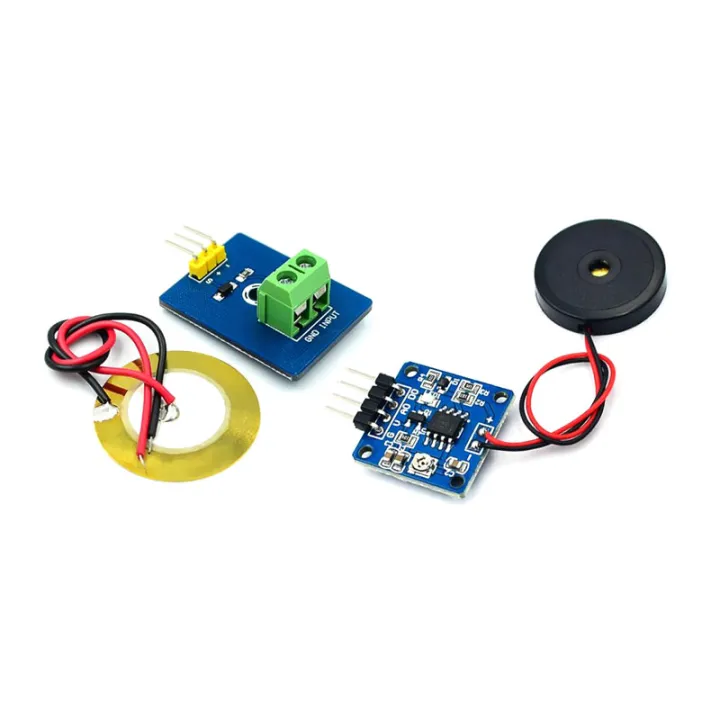 DIY KIT 3.3V/5V Ceramic Piezo Vibration Sensor Module Analog Controller ...