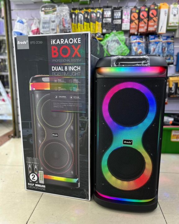 Brodu BTS-2099 Karaoke Partybox Speakers with dual mic | Daraz.lk