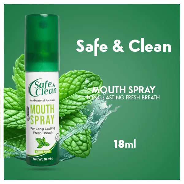Safe & Clean Mouth Freshener Spray | Fresh Breath Mouth Spray 18ml ...