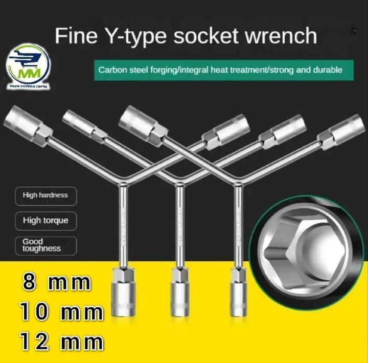 Y Shape Socket Wrench Hexagon Spanner Repair Hand Tool 8mm, 10mm, 12mm ...
