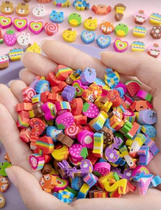 20pcs/Set Random Style Bagged Cartoon Fruit, Animal, Heart Shaped Mini ...