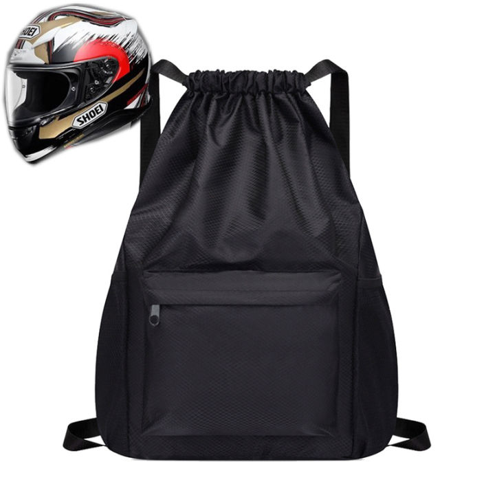 Motorcycle Helmet Bag Single Rope Plush Draw Pocket for Scooter Moped ...