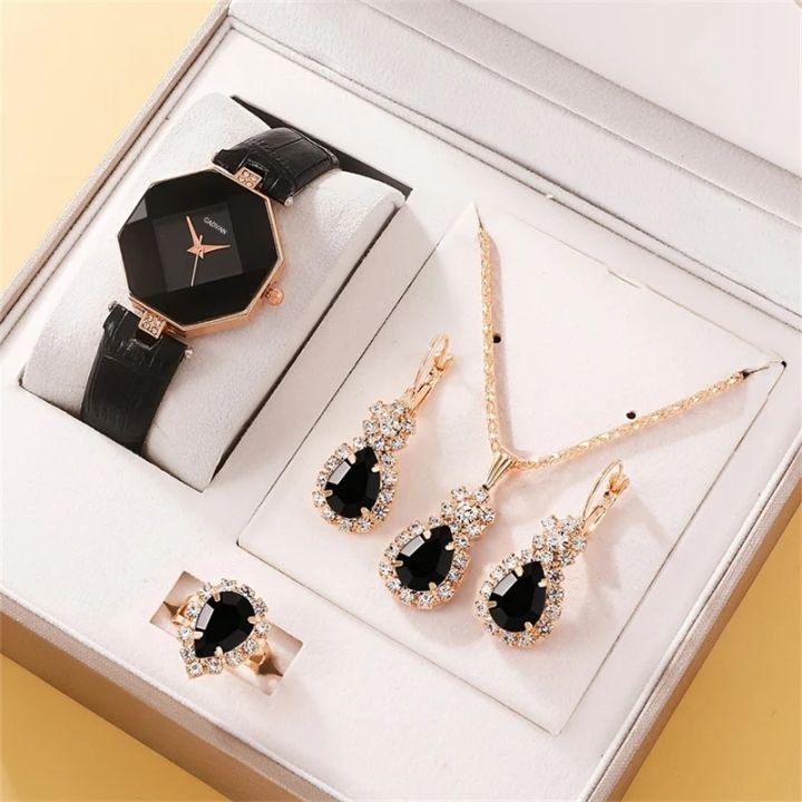 5pcs Set Watches Set Luxury Rhinestone Women Fashion Elegant Wristwatch ...