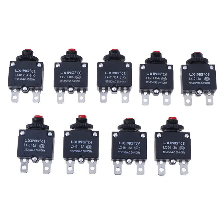 3/4/5/6/8/10/15/20/30A Circuit Breaker Overload Protector Switch Fuse ...
