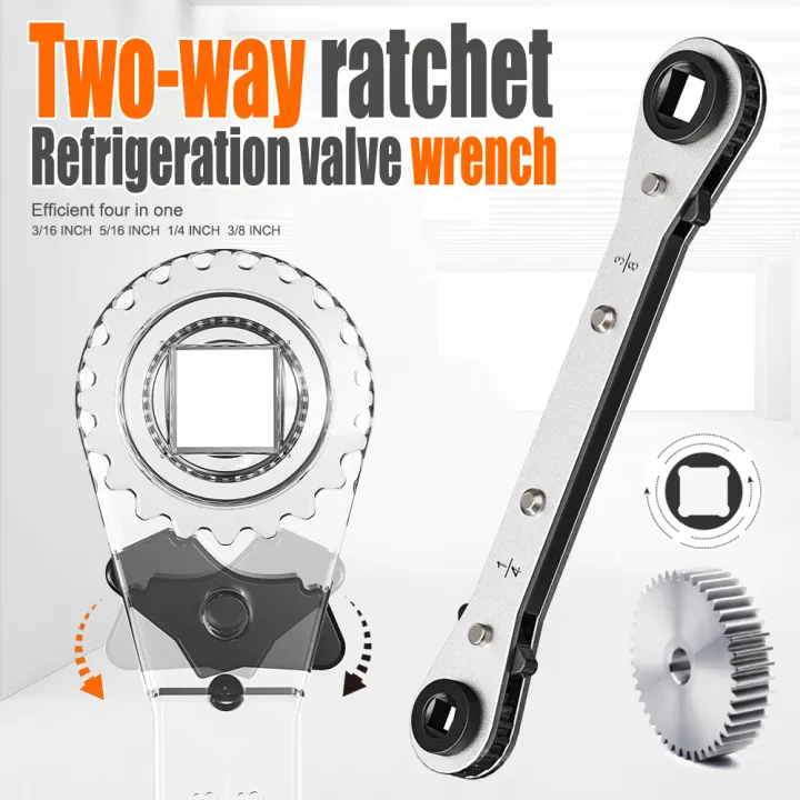 Two-way Ratchet Refrigeration Valve Wrench Professional Air ...