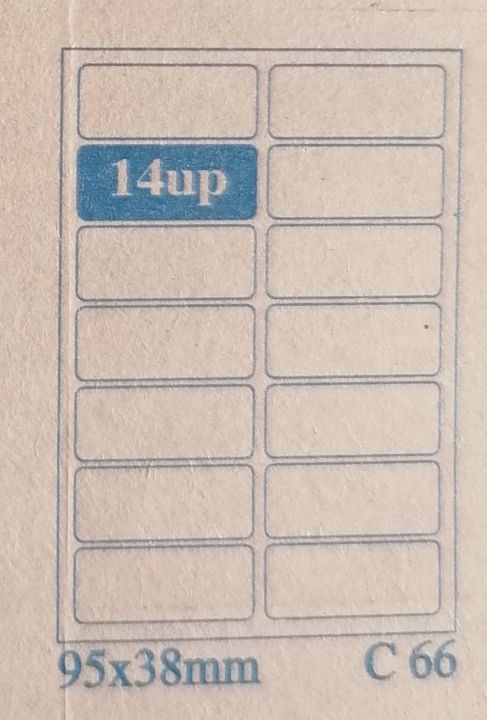 14 Labels on A4 size Sticker Sheet Barcode Pack of 100 Sheets | Daraz.pk