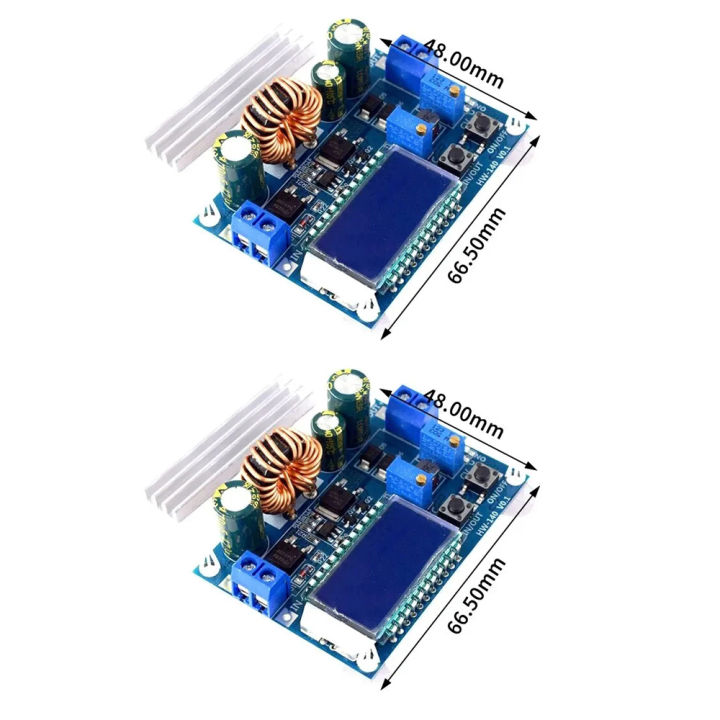 2Pcs DC-DC Buck Boost Converter Module Adjustable Step Up Down Voltage ...