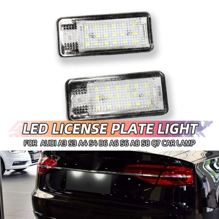 2PCS Auto Canbus Car LED Number License Plate Light 12V For Audi A3 8p ...