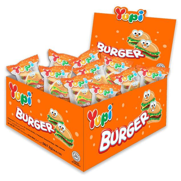 Yupi burger jelly box 504g 72 pcs made in Indonesia halal | Daraz.pk