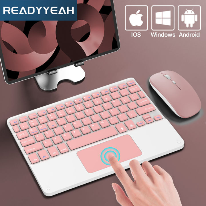 Bluetooth Keyboard And Mouse With Touchpad 10 Inch For Apple Samsung ...