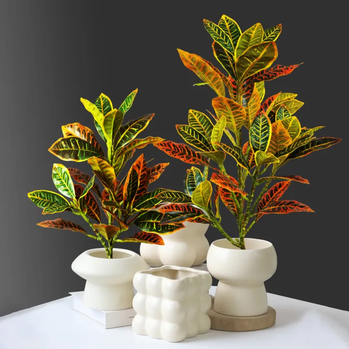 24-41cm Fake Banyan Tree Artificial Ficus Plants Branch Faux Palm Tree ...