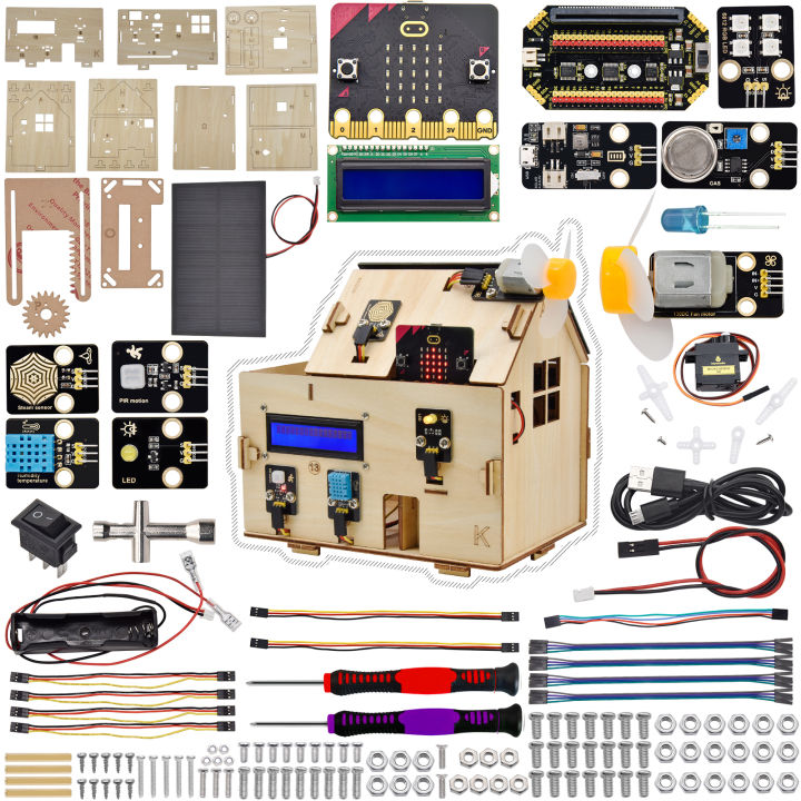 Keyestudio Microbit V2 Starter Kit Smart Home Kit V2 for BBC Micro:Bit ...