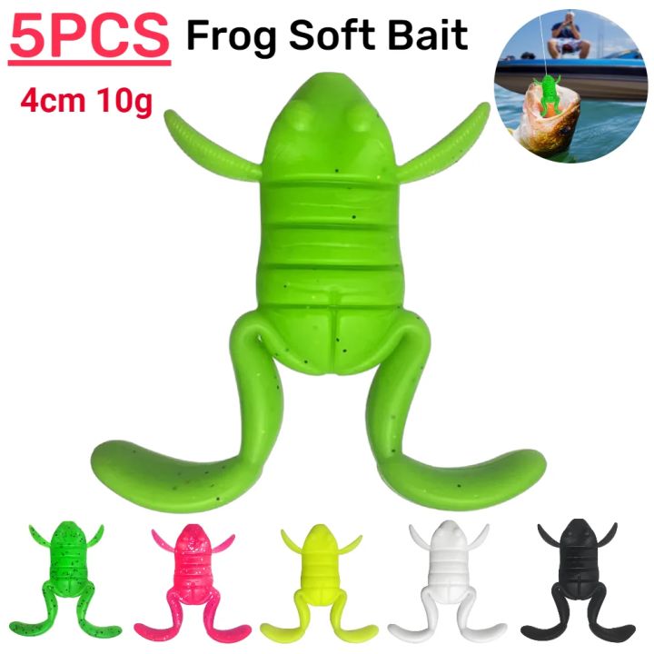 5Pcs Kick-Legged Frog Bait 4cm Frog Luya Floating Bait Attractive ...