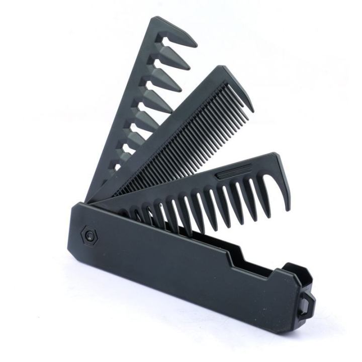 Multifuncional Wide Tooth Oil Head Comb Portable Folding Pocket Combs ...