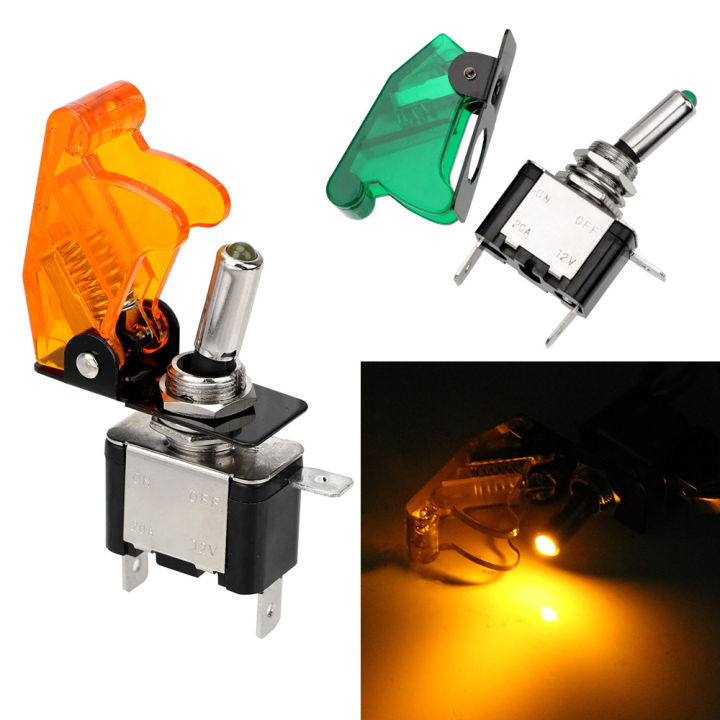 Toggle Switch SPST Toggle Rocker Switch Control On/Off With Protective ...